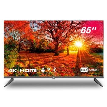 Smart TV 65 Polegadas 4K HDR Android 11 Design Slim Processador Quad ...