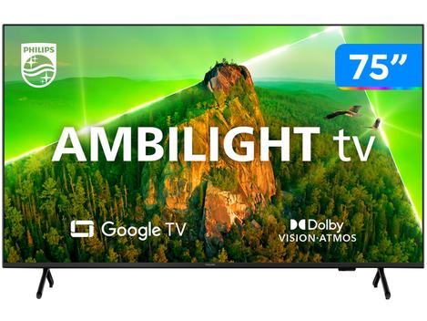 Smart TV 75” 4K D-LED Philips 75PUG7908/78 - Wi-Fi Bluetooth Google ...