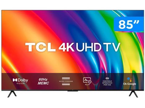Smart TV 85” 4K UHD LED TCL 85P745 - Wi-Fi Bluetooth Google Assistente ...