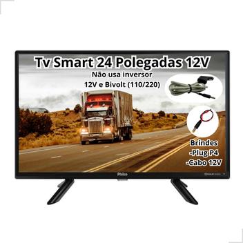 Smart Tv Digital Led Hd 24 Polegadas 12v Caminhão Antena - Smart Tv 12v ...