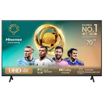 Smart TV Hisense UHD 4K DLED 70" Polegadas 70A6K com Sleep Timer ...