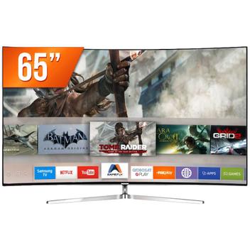 Smart TV LED Curva 65" 4K Samsung SUHD UN65KS9000GXZD 4 HDMI 3 USB Wi ...
