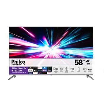 Smart TV Philco 58 Polegadas 4K LED Roku TV PTV58G7UR2CSBL - Smart Tv ...