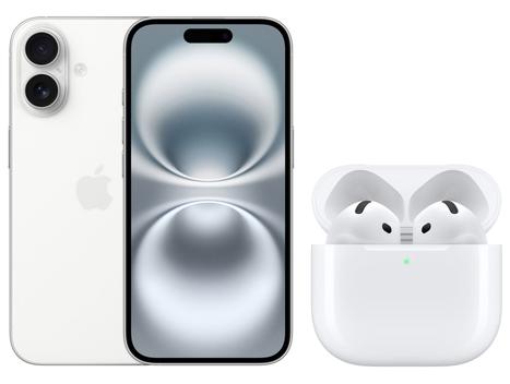 Smartphone Apple iPhone 16 128GB Branco - 5G + Fone de Ouvido Bluetooth ...