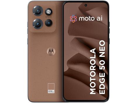 Smartphone Motorola Edge 50 Neo 256GB Mocha Mousse 5G 16GB RAM 6,4" Câm ...