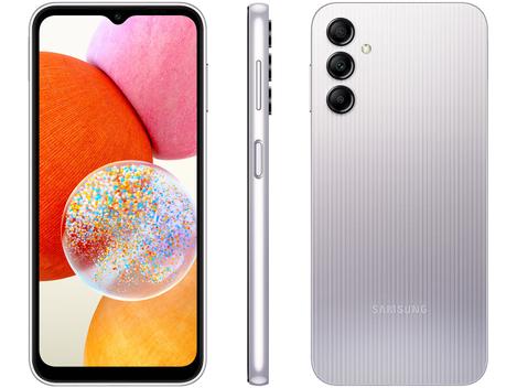 Smartphone Samsung Galaxy A14 64 GB Prata 5G Octa-Core - 4GB RAM 6,6 ...