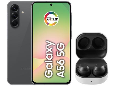 Smartphone Samsung Galaxy A56 128GB 5G 8GB RAM - Preto + Fone de Ouvido ...
