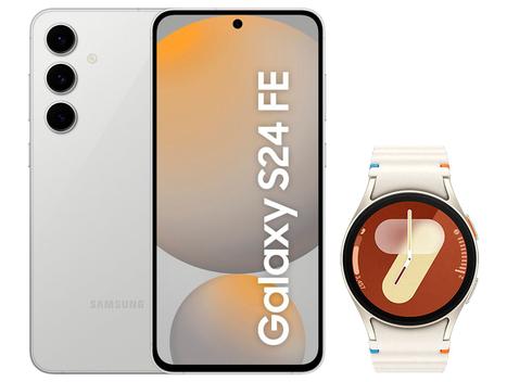 Smartphone Samsung Galaxy S24 FE 128GB Cinza - 5G + Smartwatch Watch7 ...
