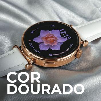 Smartwatch Feminino Áurea - Elegante, com Monitoramento de Saúde e 2 ...