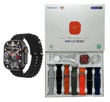 Smartwatch Hw Ultra 2 GPS SIRI NFC Chat-gpt 49mm Nfc 7 Pulseiras Case ...
