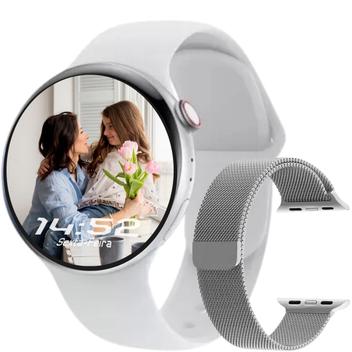 SmartWatch Relógio Inteligente Redondo Compatível Samsung Galaxy xiaomi ...