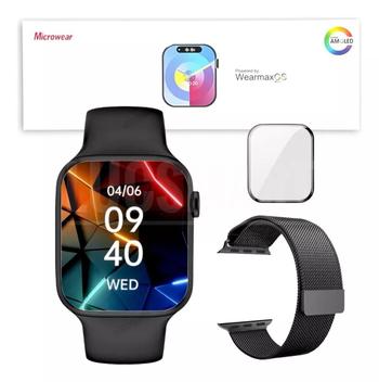 Smartwatch W99+ Plus 2º Geração 45mm Pulseira Extra Tela Amoled Chat ...