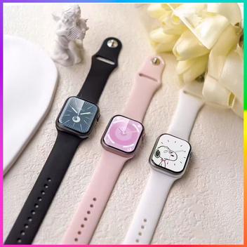 Smartwatch Watch 9 Pro Rosa Inclusas 2 Pulseiras Troca Foto de Fundo ...