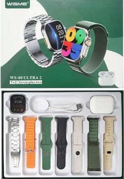 Smartwatch WS-80 ULTRA 2 + 7 PULSEIRA + FONE BLUETOOTH - Wisne ...