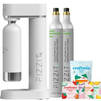 Soda Maker FIZZIT Fizz & Flavor Power Bundle com mistura de 12 sabores ...
