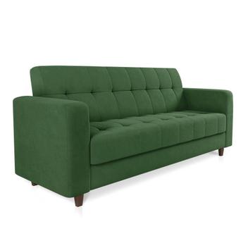 Sofá 03 Lugares Arezzo Suede Verde Pés Chanfrado Tabaco - D'rossi ...