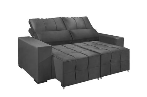 Sofá 2 Lugares Arizona Retrátil e Reclinável 1,50m Suede Cinza - Kyka e ...