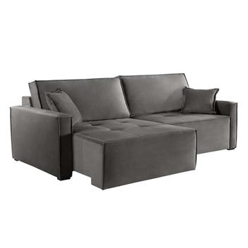 Sofá 3 Lugares Retrátil Alpha Linho Cinza 200 cm - Zarat Estofados - Sofá 3 Lugares - Magazine Luiza