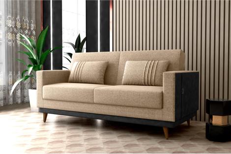 Sofá Cama Casal 3 Lugares 2,03M Reclinável Linho Matrix Esther - Sofá 3 Lugares - Magazine Luiza