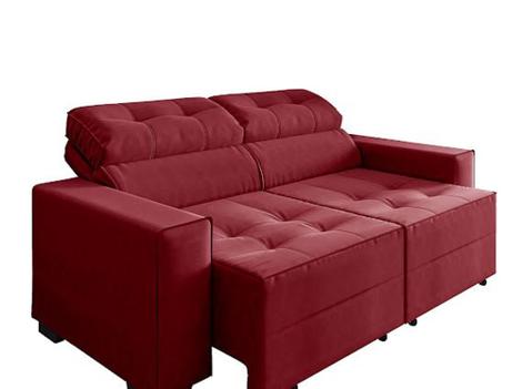 Sofá New York Premium 2m Bordô Retrátil e Reclinavel - MDM - Sofás ...