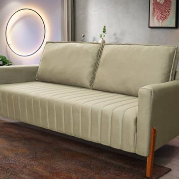 Sofá Prado Platinum Fibra Siliconada - Hellen Estofados - Sofá 3 Lugares - Magazine Luiza