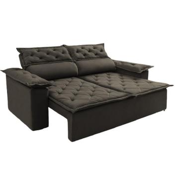 Sofá Top Compact 150 cm Retrátil e Reclinável com Molas Espirais Suede ...