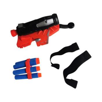 Soft Bomb Toy Gun com luvas, Lançador de pulso, Balas macias, Spray ...