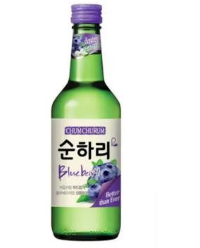 Soju Bebida Coreana Blueberry Mirtilo 360ml - Lotte Chum Churum - Soju ...