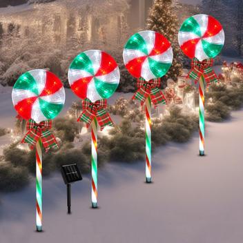 Solar Pathway Lights BRIGHTDECK Lollipops Peppermint 4 unidades ...