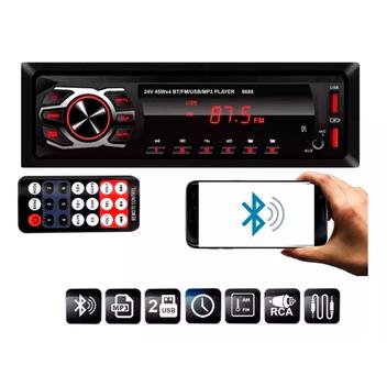 Som Automotivo AM/FM First Option Maxx Audio 4x25W RMS 2 USB Carregador ...
