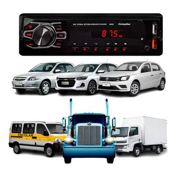 Som Automotivo AM/FM First Option Maxx Audio 4x25W RMS 2 USB Carregador ...