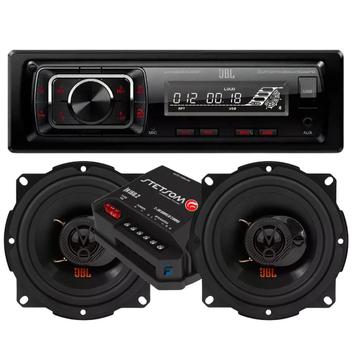 Som Automotivo Bluetooth Jbl Usb Sd Sem Toca Cd + 2 Alto Falantes 5 Pol ...