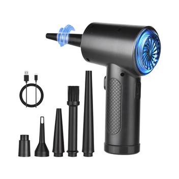 Soprador De Ar Portátil Sem Fio Com Luz LED Para Limpeza De Computador ...