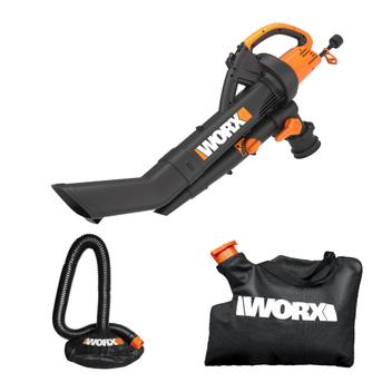Soprador de folhas WORX Trivac 3 em 1 elétrico 350 CFM 210 MPH WG505.2 ...