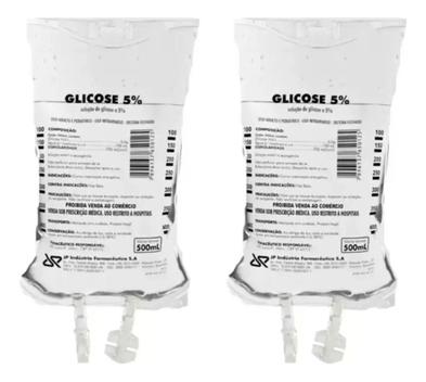 Soro Glicosado 5% Uso Intravenoso Estéril Bag 500 ml JP - 2 unidades - Soro Fisiológico ...