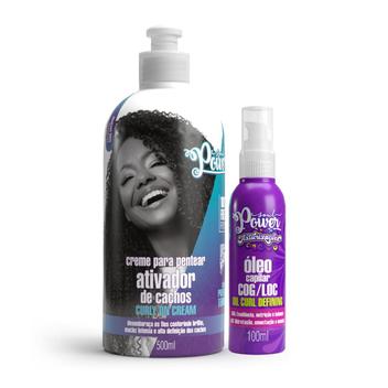 Soul Power Curly On Cream Cpp 500ml + Text Óleo 100ml - Ativador de ...