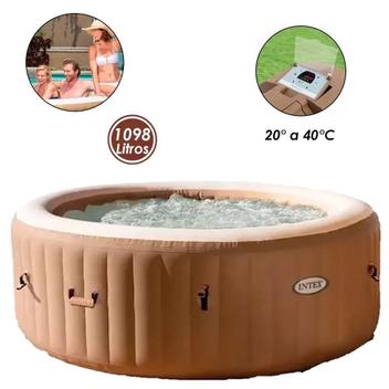 SPA Inflável Redondo C/ Bomba Filtro Aquecedor 1098L Intex - Spa e ...