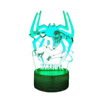 Spider-Man 3D LED Night Light Remote Touch 16 Cores Bateria USB ...
