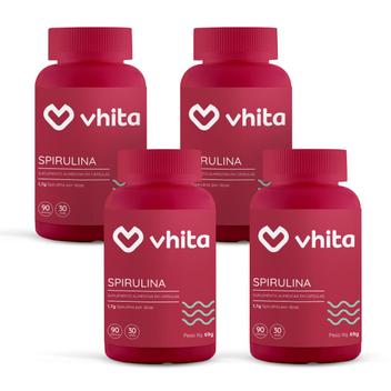 Spirulina Cápsulas Natural de 1,7g Com Proteína e Ferro Importada 90 ...