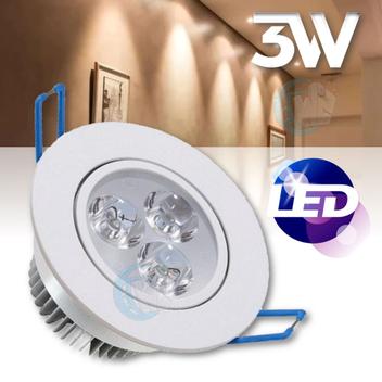 Spot LED Embutir 3w Redondo Lampada Direcionável Branco Frio 6500K ...