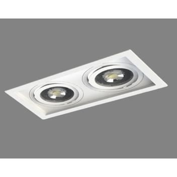 Spot LED Quadrado Duplo Embutir Recuado 2 Par20 Branco Save Energy - Spot - Magazine Luiza