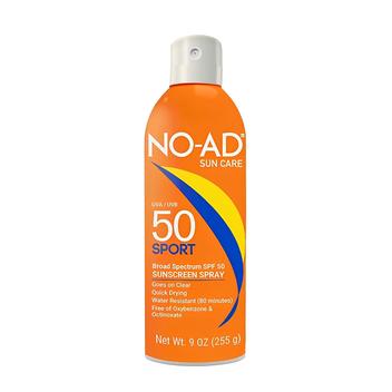 Spray protetor solar NO-AD SPORT SPF 50 265ml para todos os tipos de ...
