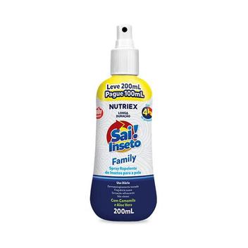 Spray Repelente Sai Insetos Family 4 horas 200ml - Nutriex - Repelente ...