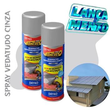 Spray Veda Tudo 400ML CINZA Borracha Líquida Impermeabilizante - DRYKO ...