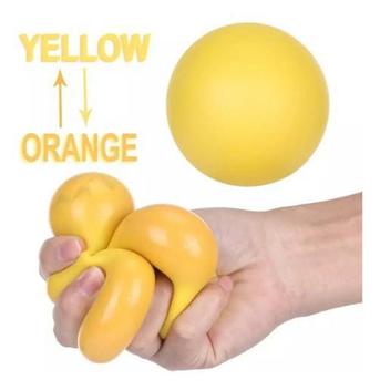 Squishies Stress Ball Nee Doh Change Color Amarelo E Laranja - Mega ...