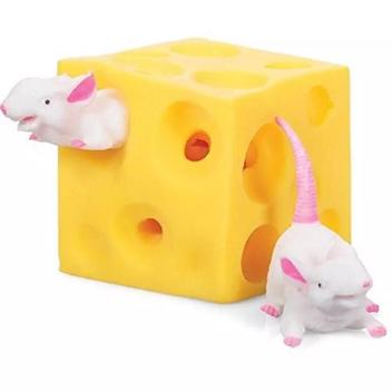 Squishy Fidget Toy Anti Stress Queijo E 2 Ratinhos Brinquedo - Mega ...