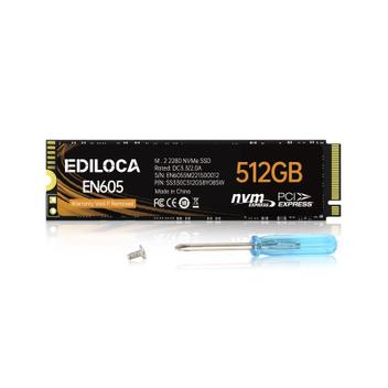 SSD Ediloca EN605 512GB NVMe PCIe Gen3 x4 M.2 - Alta Velocidade - HD ...