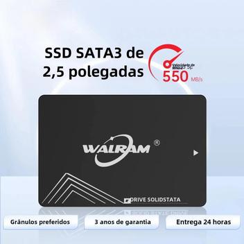 SSD Walram de Alta Velocidade - 120GB a 512GB - 2,5 Polegadas SATA3 ...