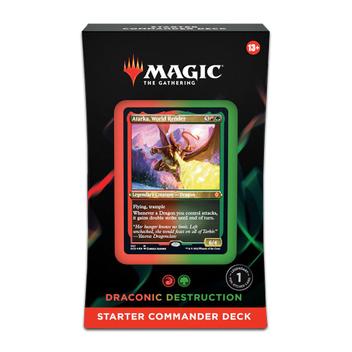 Starter Commander Deck Draconic Destruction Magic MTG PT - Wizards of the Coast - Deck de Cartas ...