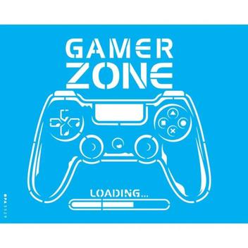 Stencil 20X25 - Video Game Gamer Zone - OPA 3529 - OPA CRIANDO ARTE ...
